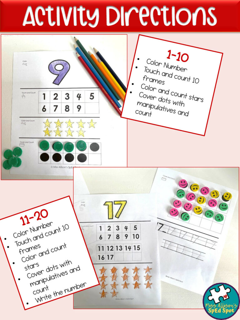 NO PREP Multisensory Number 1-20 Practice Workbook | Made By Teachers