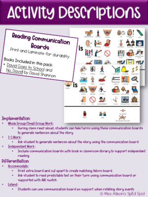 Back to School Thematic Unit for Special Education - Made By Teachers