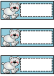 Polar Bear Cut Outs - Name Labels - Name Tags - Made By Teachers