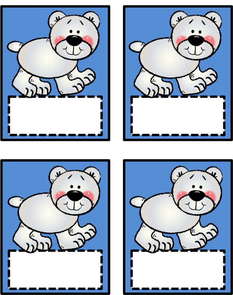 Polar Bear Cut Outs - Name Labels - Name Tags | Made By Teachers