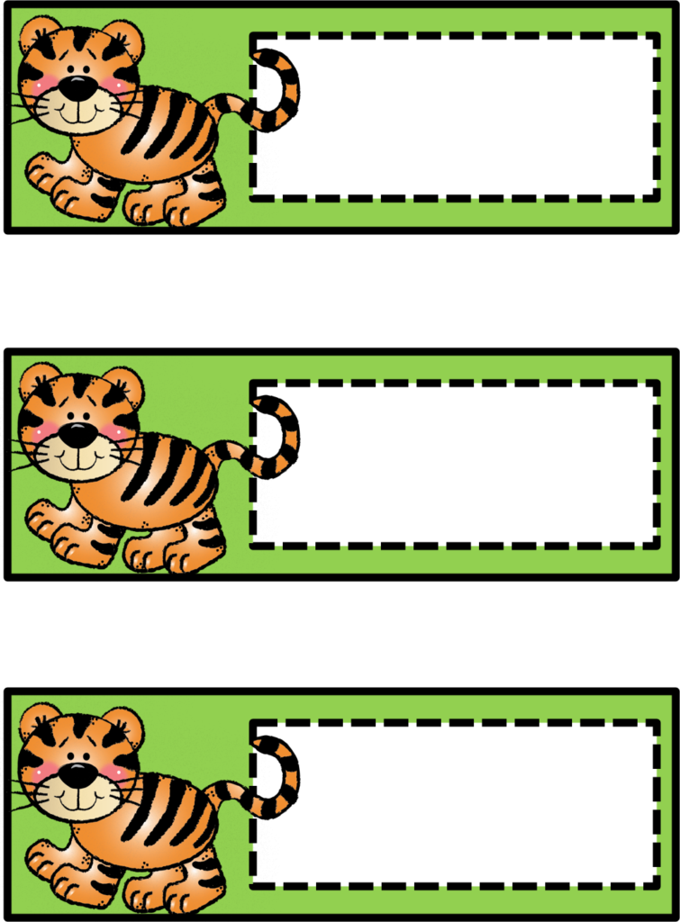 Tiger Cut Outs - Name Labels - Name Tags (Copy) | Made By Teachers