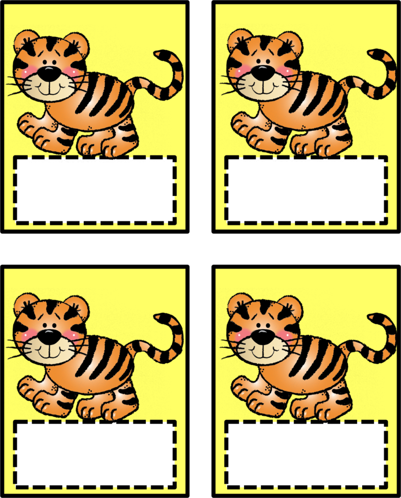 Tiger Cut Outs - Name Labels - Name Tags (Copy) | Made By Teachers