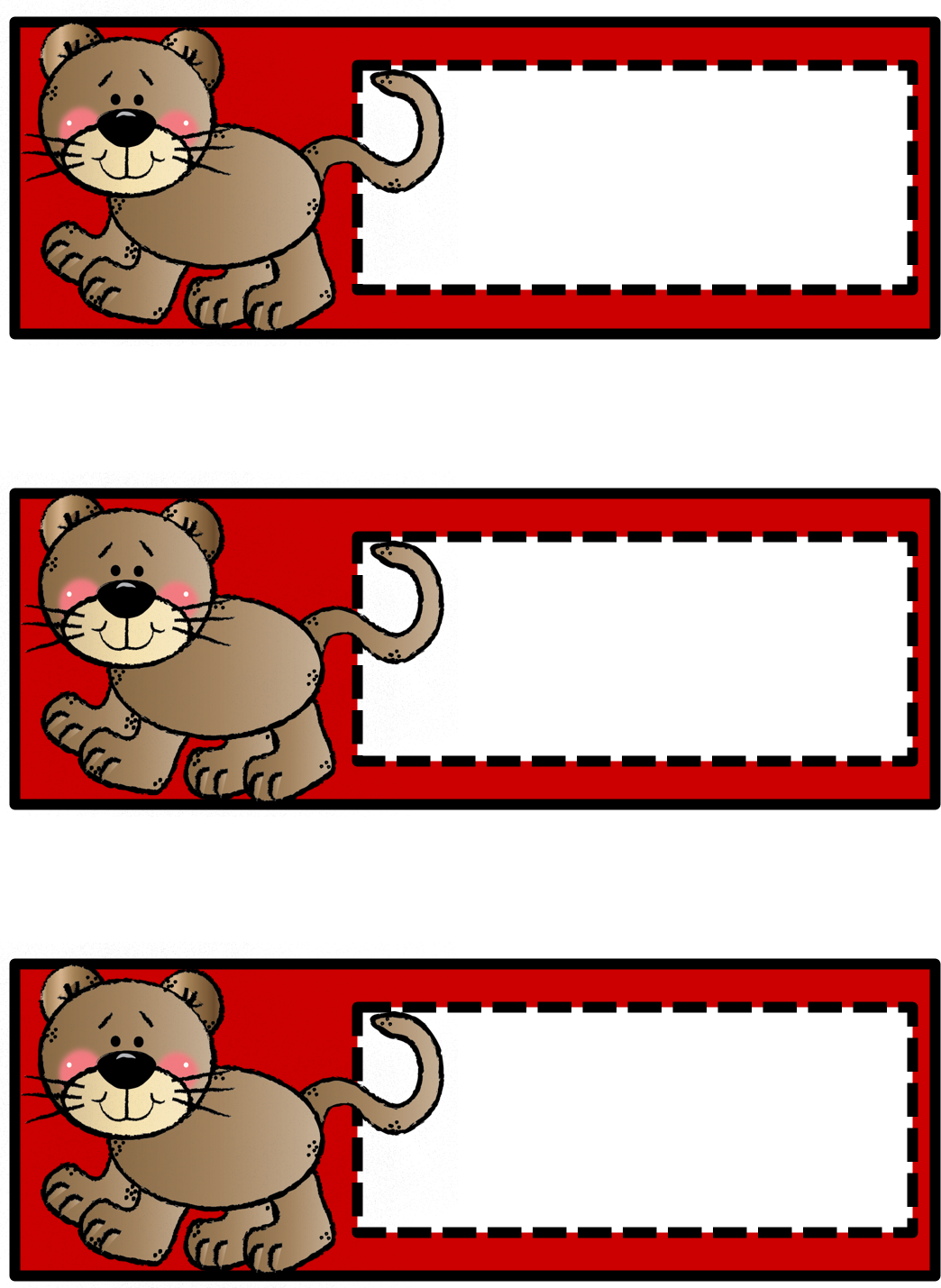 Cougar Cut Outs - Name Labels - Name Tags | Made By Teachers