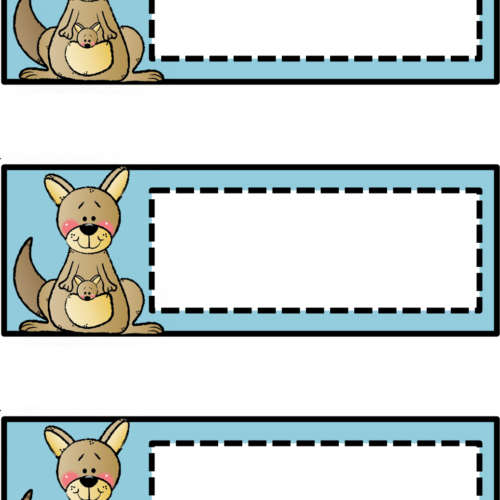 Kangaroo Cut Outs - Name Labels - Name Tags (Copy) | Made By Teachers