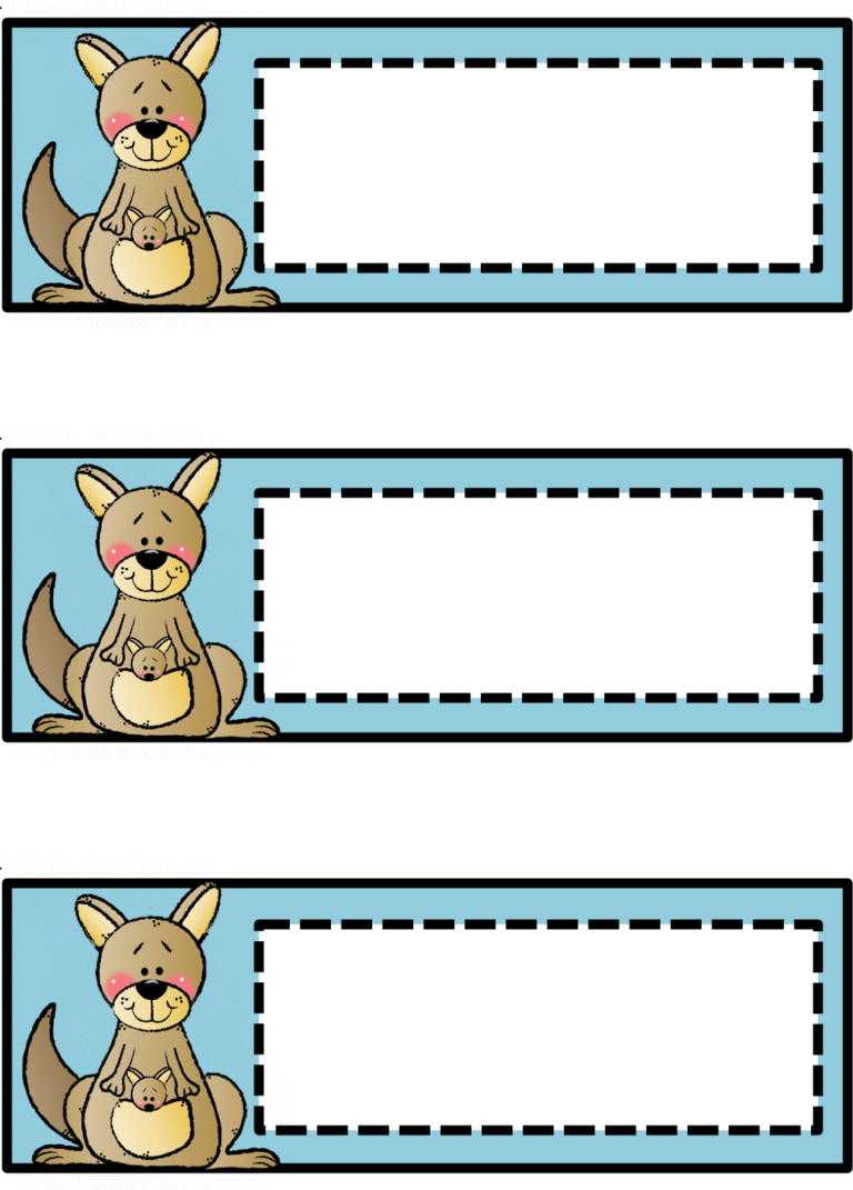 Kangaroo Cut Outs - Name Labels - Name Tags (Copy) | Made By Teachers