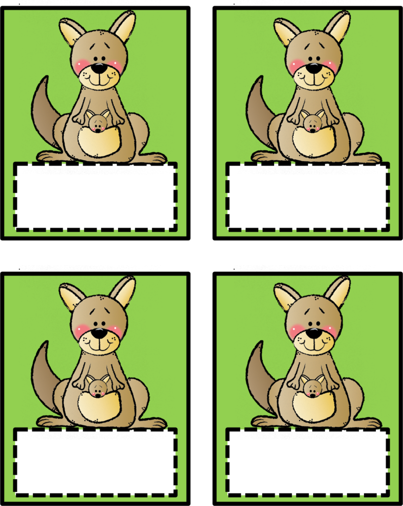 Kangaroo Cut Outs - Name Labels - Name Tags (Copy) | Made By Teachers