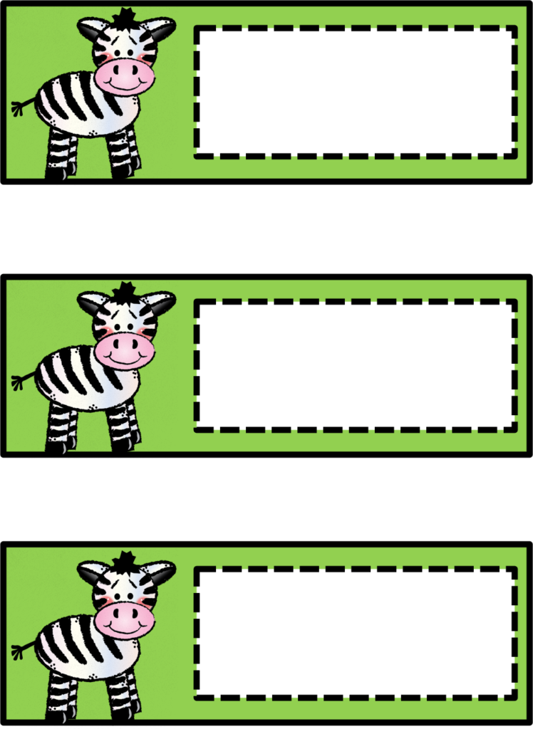 Zebra Cut Outs - Name Labels - Name Tags | Made By Teachers