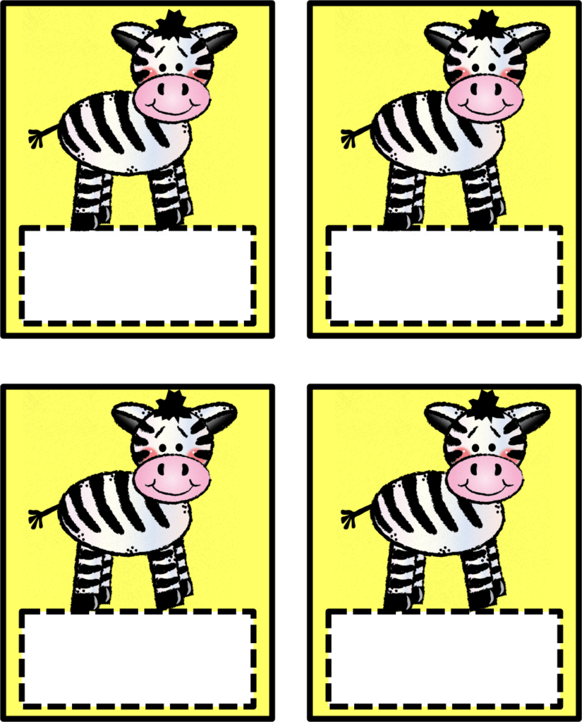 Zebra Cut Outs - Name Labels - Name Tags | Made By Teachers