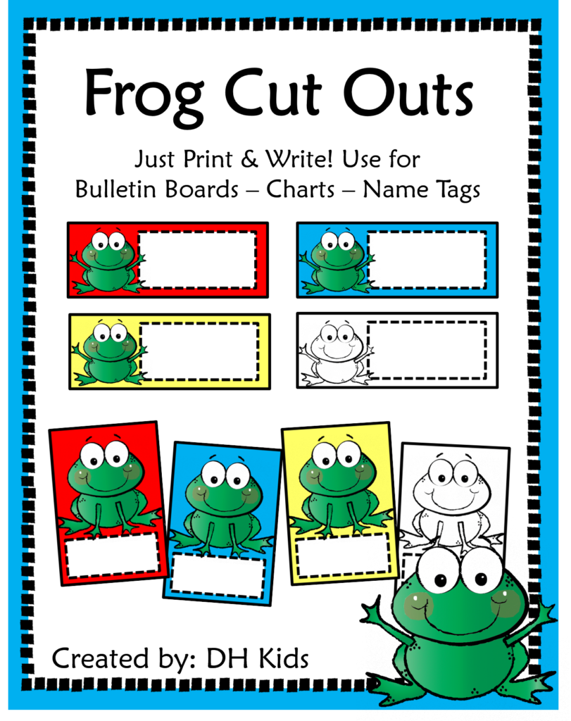 Frog Cut Outs - Name Labels - Name Tags - Made By Teachers