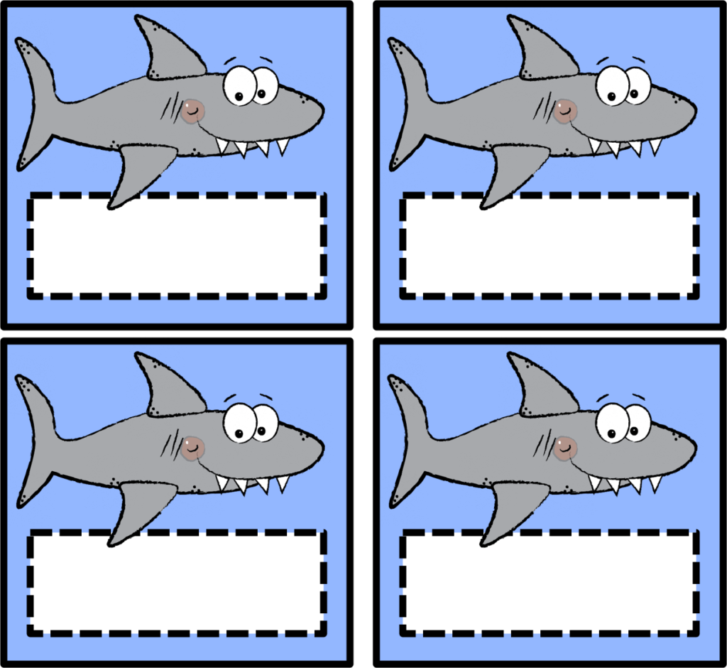 Shark and Fish Cut Outs - Name Labels - Name Tags | Made By Teachers