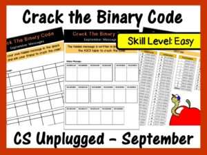 Crack the Binary Code September Message - Made By Teachers