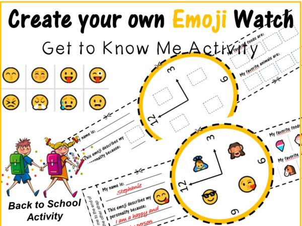 Back to School Emoji Watch All About Me | Made By Teachers