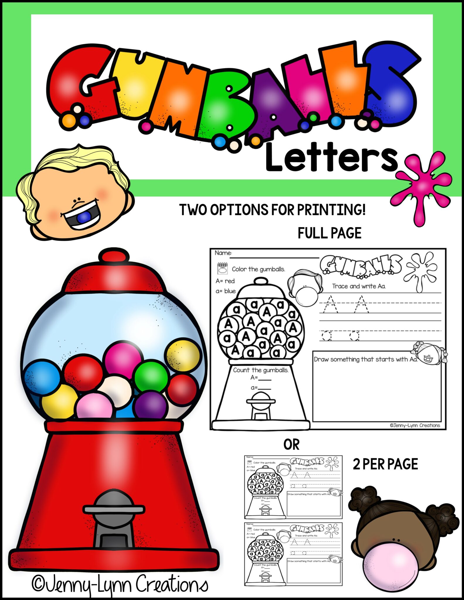 Gumball Letters - Made By Teachers