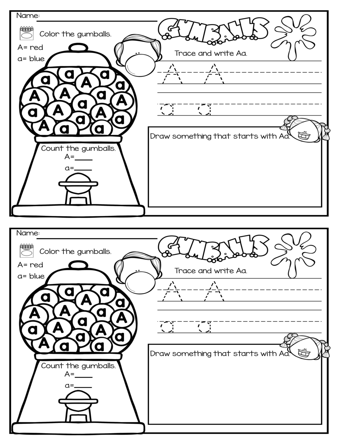 Gumball Letters | Made By Teachers