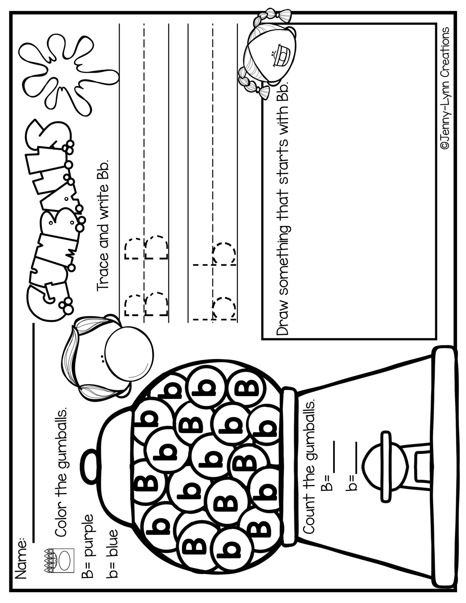 Gumball Letters - Made By Teachers