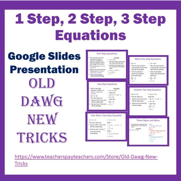1 Step, 2 Step, 3 Step Equations Google Bundle | Made By Teachers