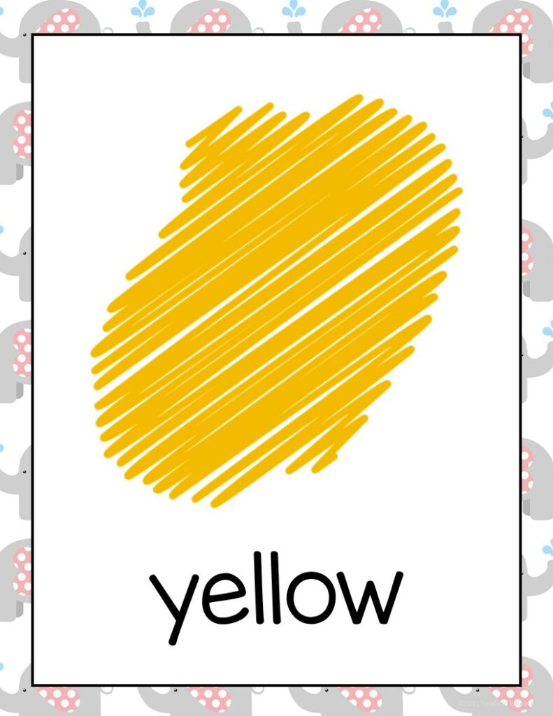 Grey Elephant Printable Color Poster Signs - Made By Teachers