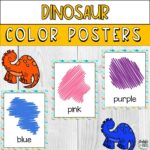 Dinosaur Printable Color Poster Signs - Made By Teachers