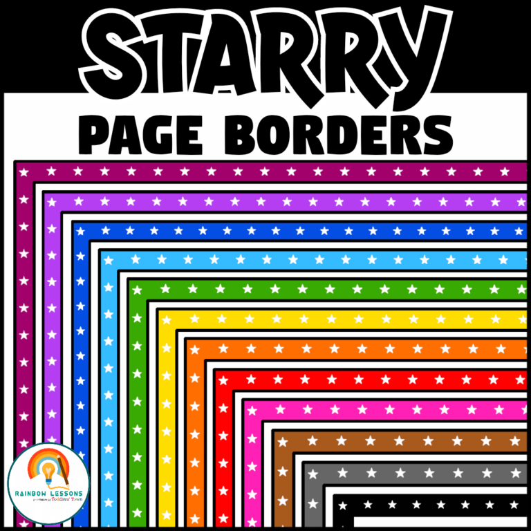 Starry Page Borders | Colorful Page Borders | Made By Teachers