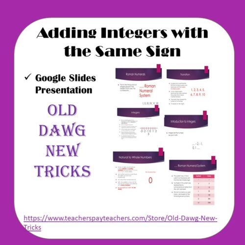 Adding Integers with the Same Sign Google Bundle - Made By Teachers