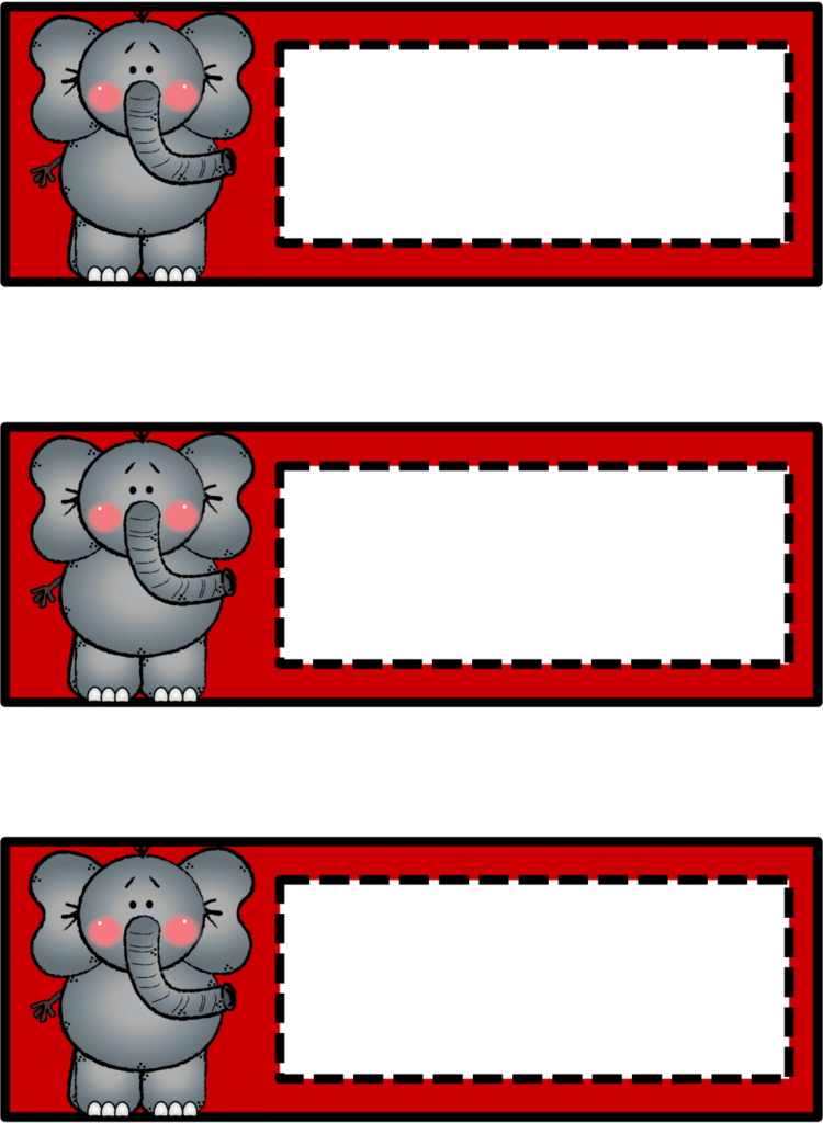 Elephant Cut Outs - Name Labels - Name Tags | Made By Teachers