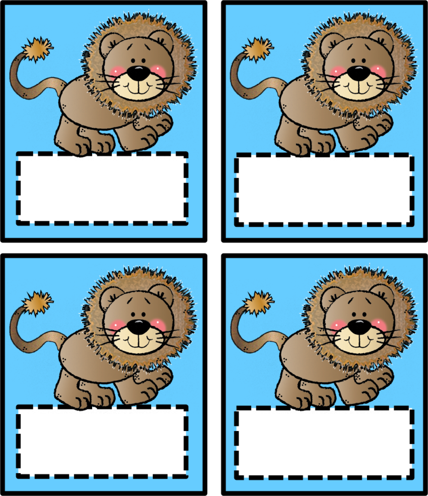Lion Cut Outs - Name Labels - Name Tags | Made By Teachers
