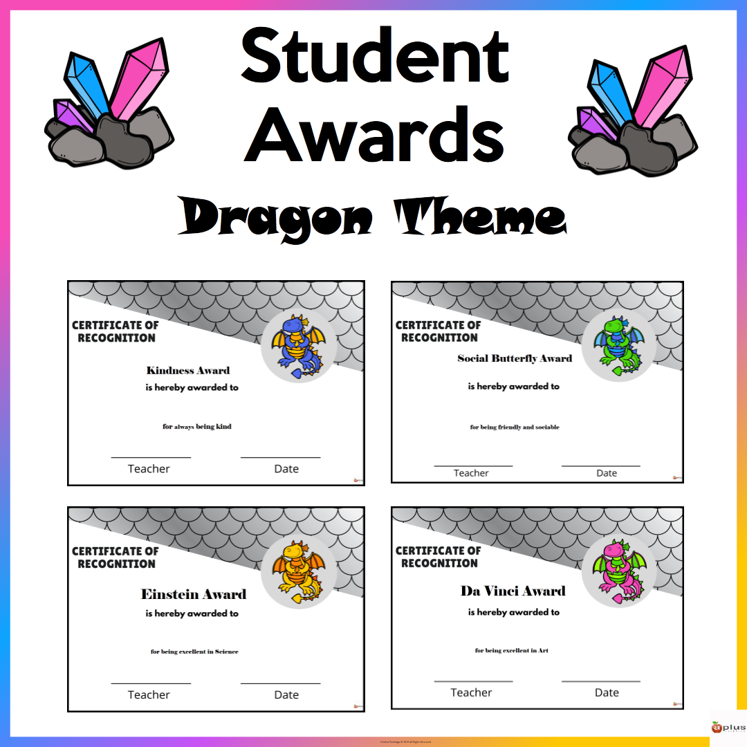 Editable Student Awards Dragon Theme | Made By Teachers
