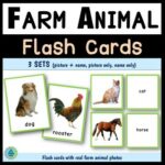 Flashcards Farm, Zoo, Ocean Animals Bundle | Made By Teachers