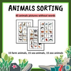 Sea, Farm and Zoo Animals Sorting Real Photos | Made By Teachers