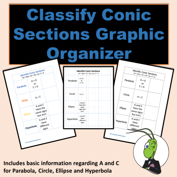 Classify Conic Sections Graphic Organizer | Made By Teachers