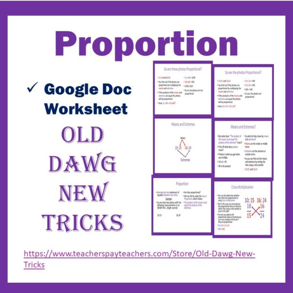 Proportions Google Doc Assignment | Made By Teachers