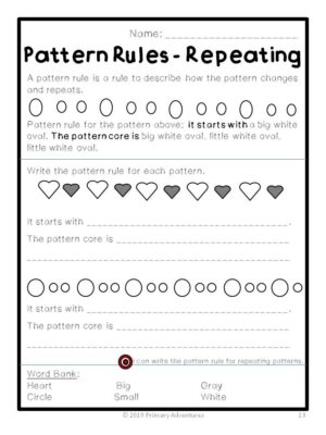 Patterns Unit - Repeating, Increasing, Decreasing - Made By Teachers