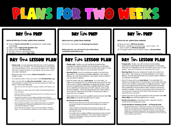 Back to School Lesson Plans | Routines Procedures - Made By Teachers
