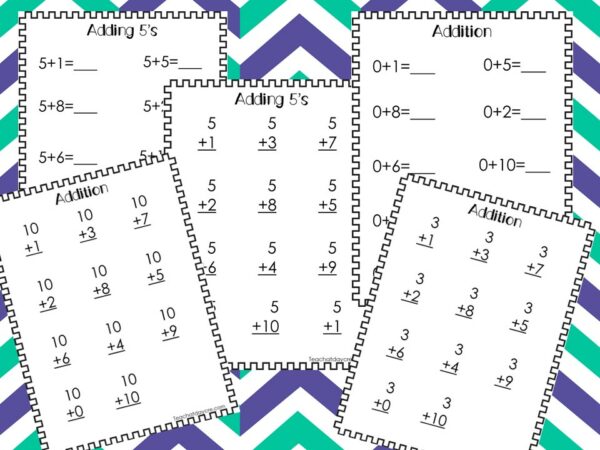 20 Printable Addition Worksheets. Numbers 1-10. | Made By Teachers