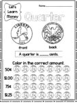 12 Printable Let's Learn Money Worksheets. Kdg.-2 - Made By Teachers