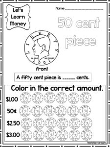 12 Printable Let's Learn Money Worksheets. Kdg.-2 - Made By Teachers