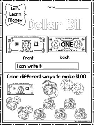 12 Printable Let's Learn Money Worksheets. Kdg.-2 - Made By Teachers