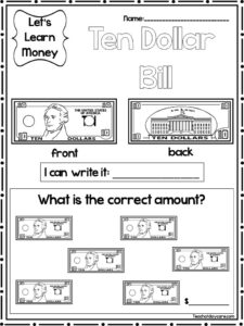 12 Printable Let's Learn Money Worksheets. Kdg.-2 - Made By Teachers