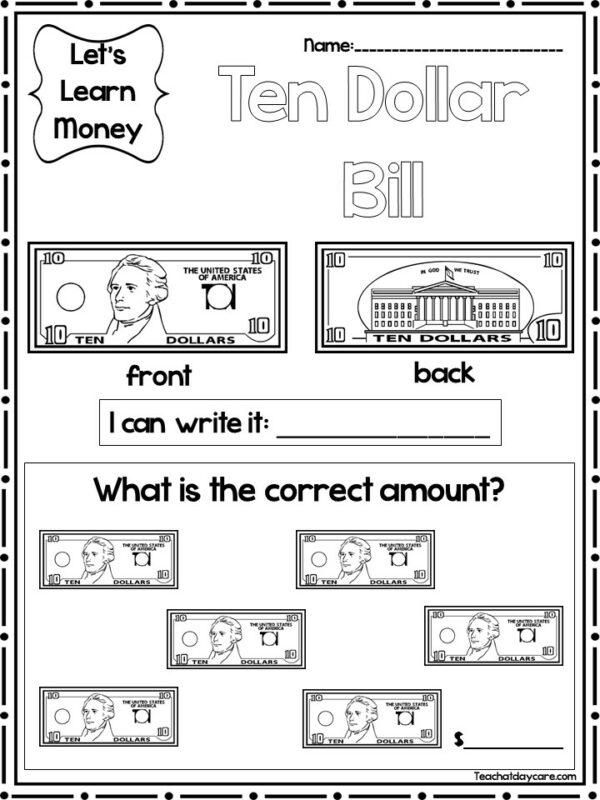 12 Printable Let's Learn Money Worksheets. Kdg.-2 | Made By Teachers