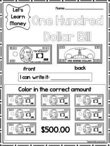 12 Printable Let's Learn Money Worksheets. Kdg.-2 - Made By Teachers
