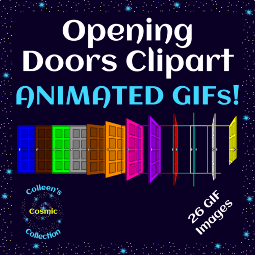 Animated GIF Opening Doors Clipart – Design 3 - Made By Teachers