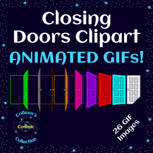 Animated GIF Closing Doors Clipart – Design 3 - Made By Teachers
