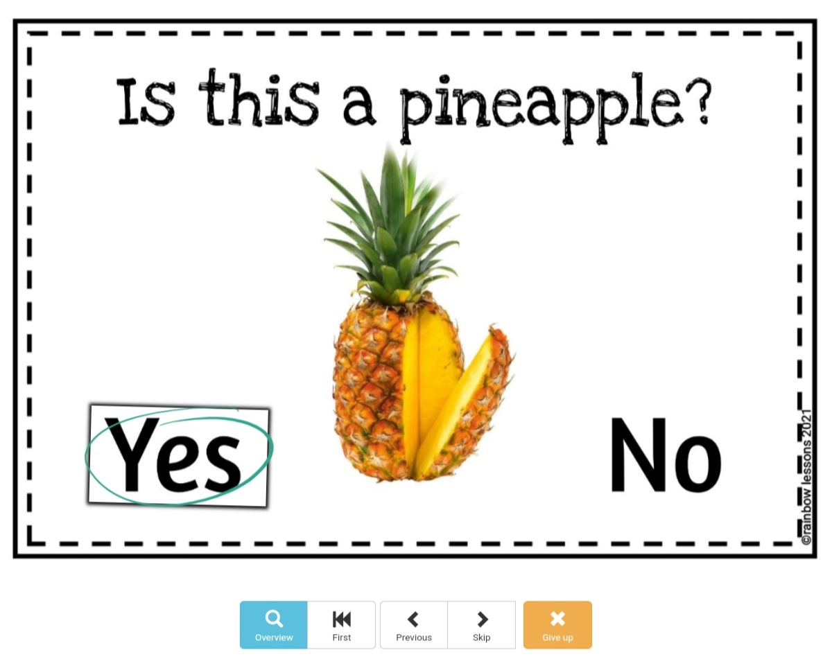 Fruits Yes No Boom Cards - Made By Teachers