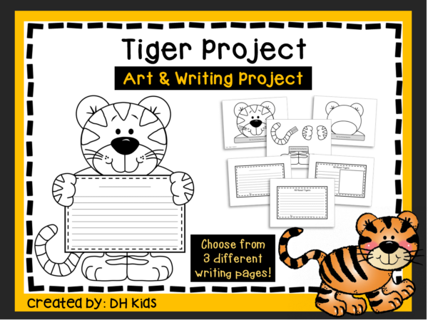 Tiger Art & Writing Project - Zoo Report | Made By Teachers