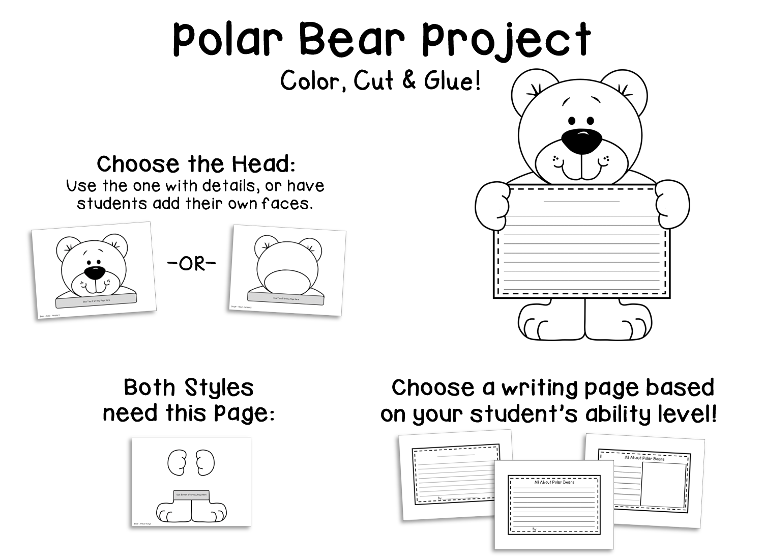 Polar Bear Art and Writing Project - Winter Report | Made By Teachers