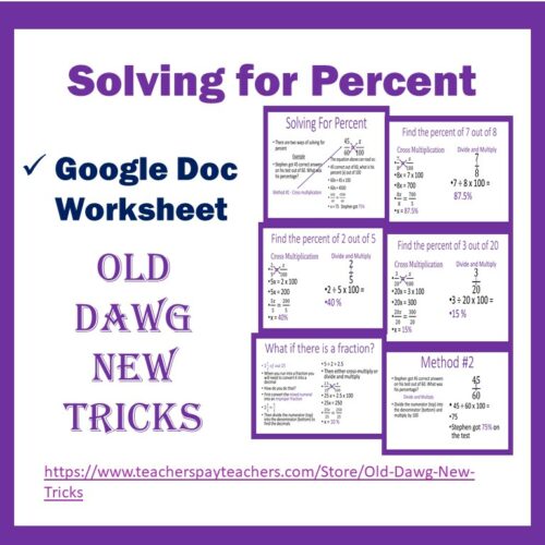 Solving for Percent Google Bundle | Made By Teachers