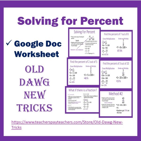 Solving for Percent Google Bundle | Made By Teachers