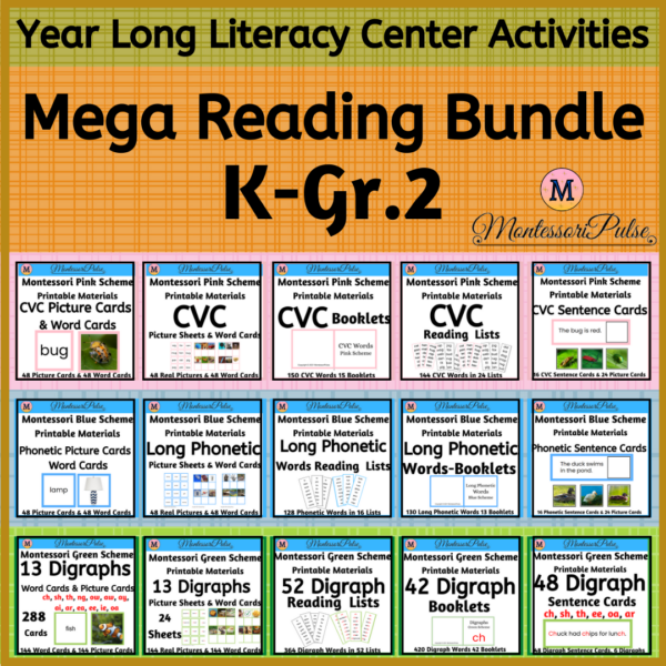 Mega Reading Bundle -Year Long Literacy Centers K-2 | Made By Teachers