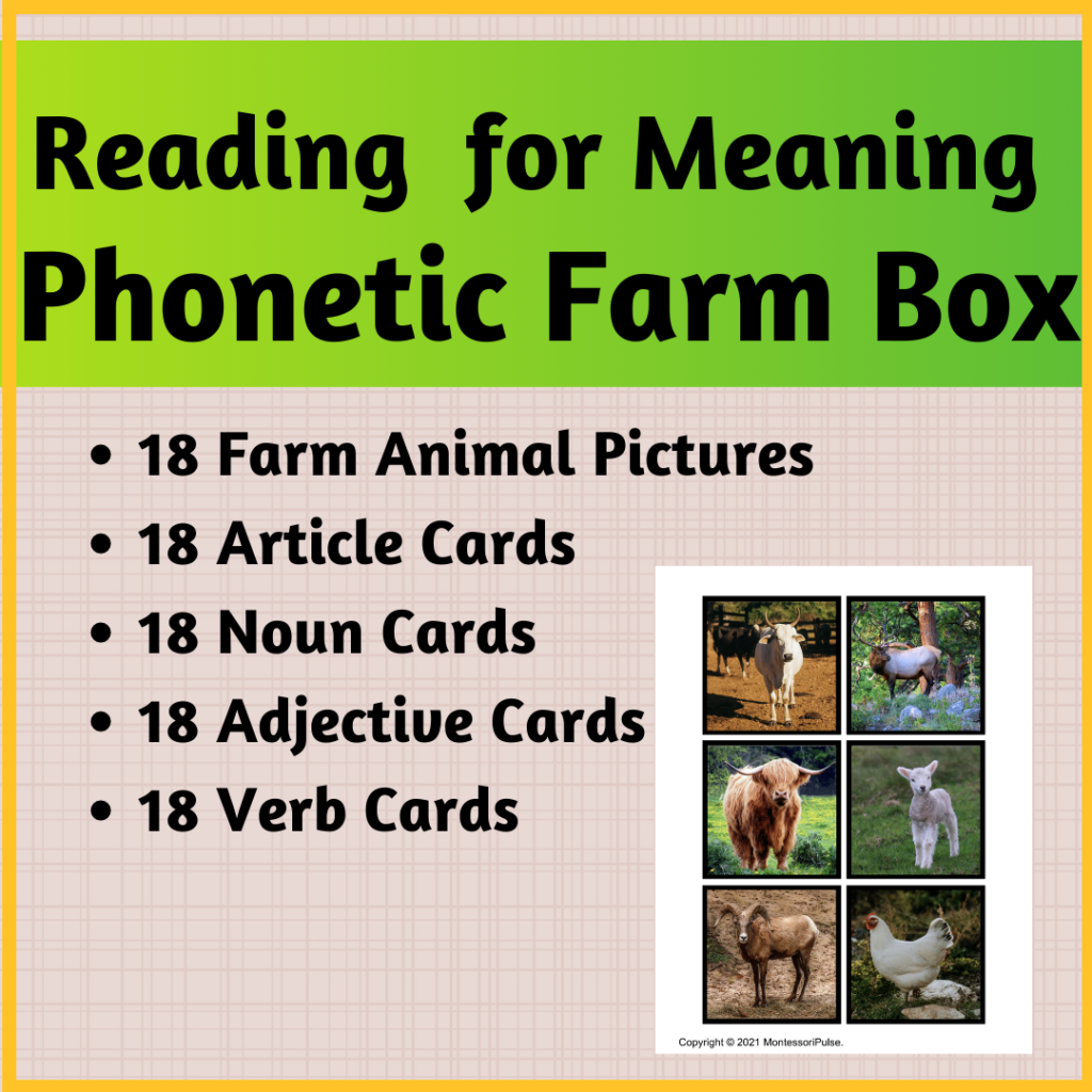Parts of Speech - 1 with Montessori Phonetic Farm | Made By Teachers