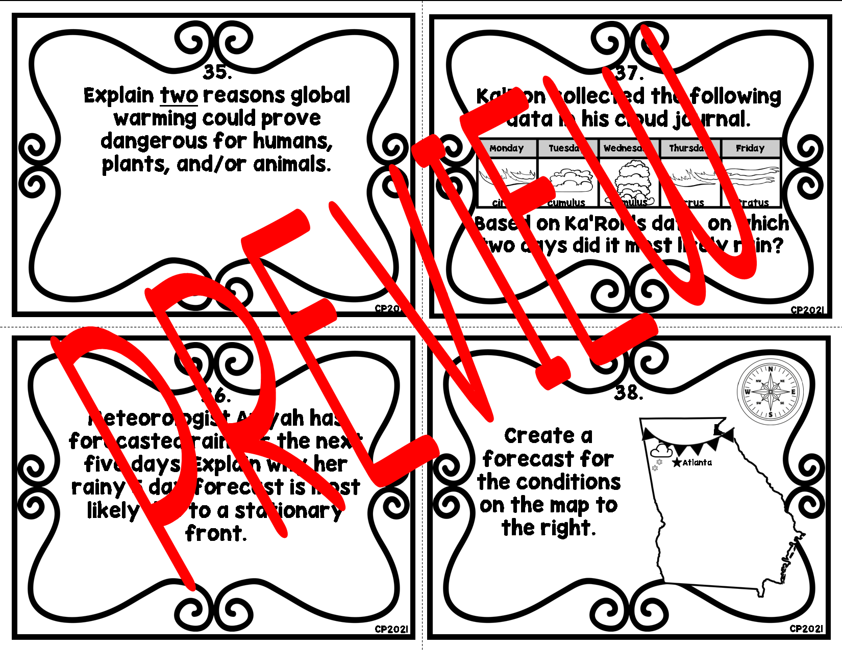 Weather Task Cards | Made By Teachers